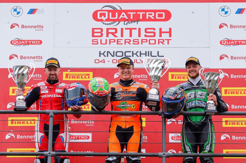 A delighted Rhys Irwin crossed the line to take victory at the end of a ...